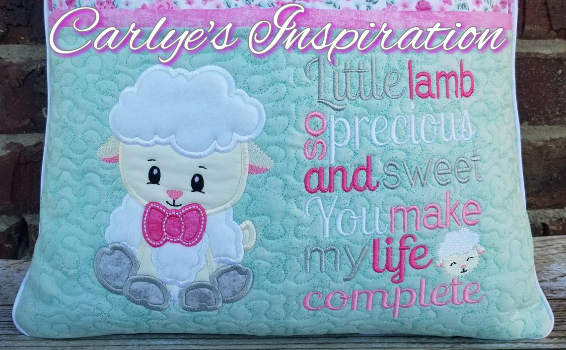 Lamb Applique Design 5x7 Design Embroidery Applique | Etsy