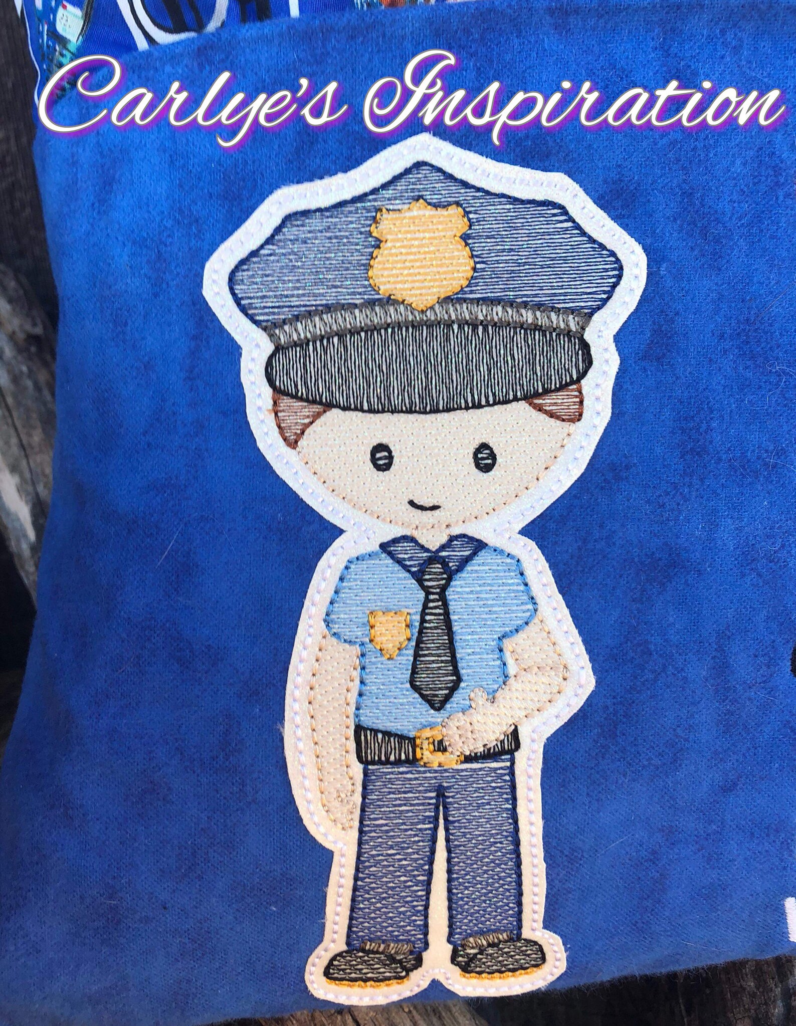 Police Light Fill Applique Design 5x7 Design Embroidery - Etsy