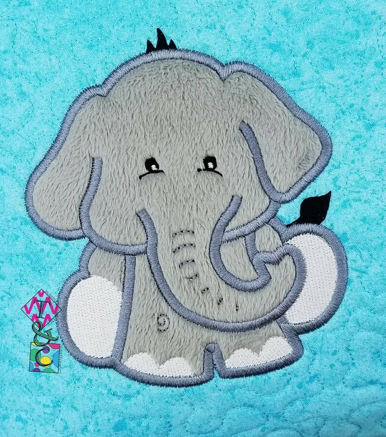 Elephant Applique Design - 5x7 - Safari - Animal - Elephant ...