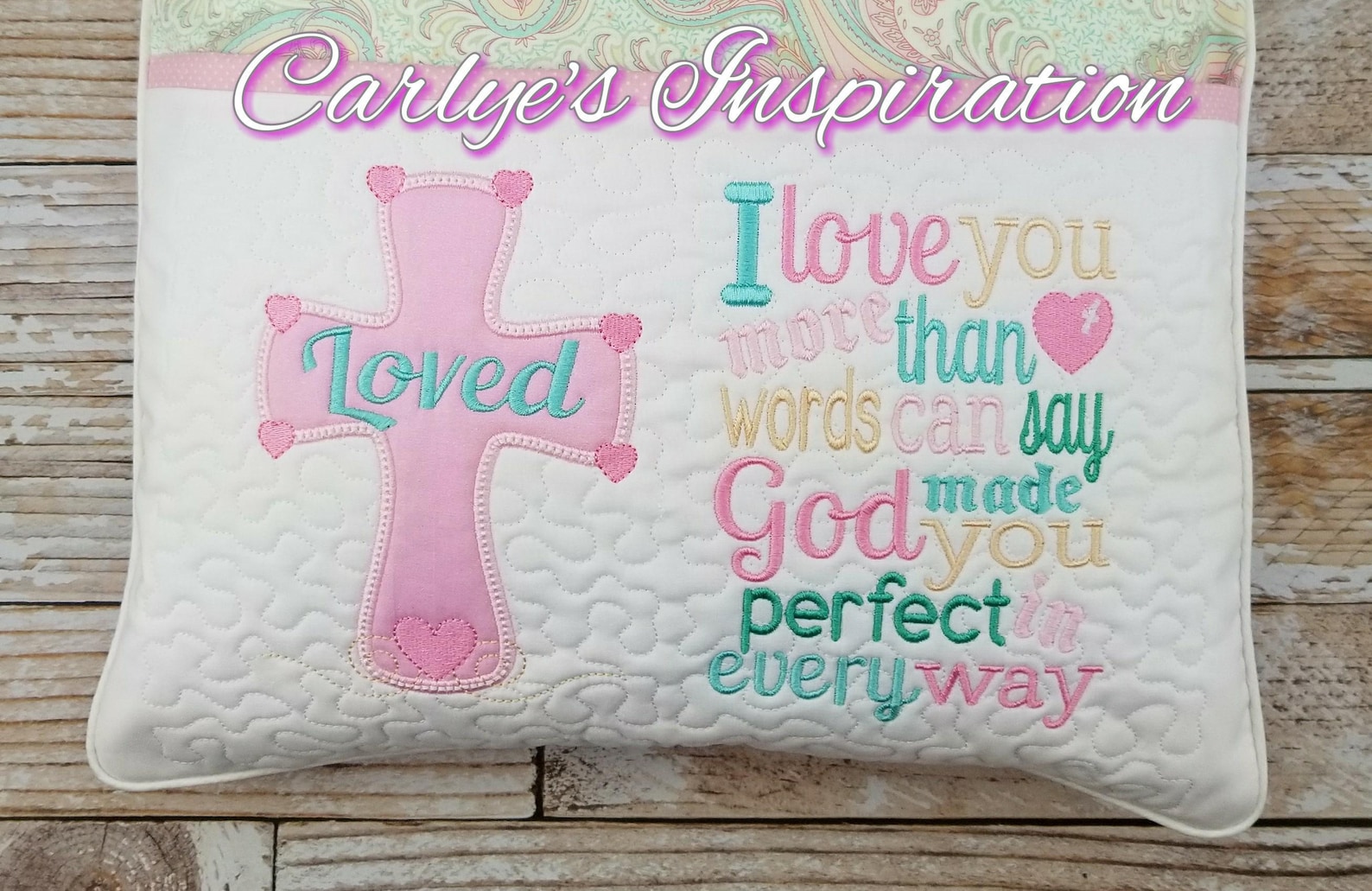 Loved Cross Applique Design - 5x7 Design - Cross - Embroidery ...