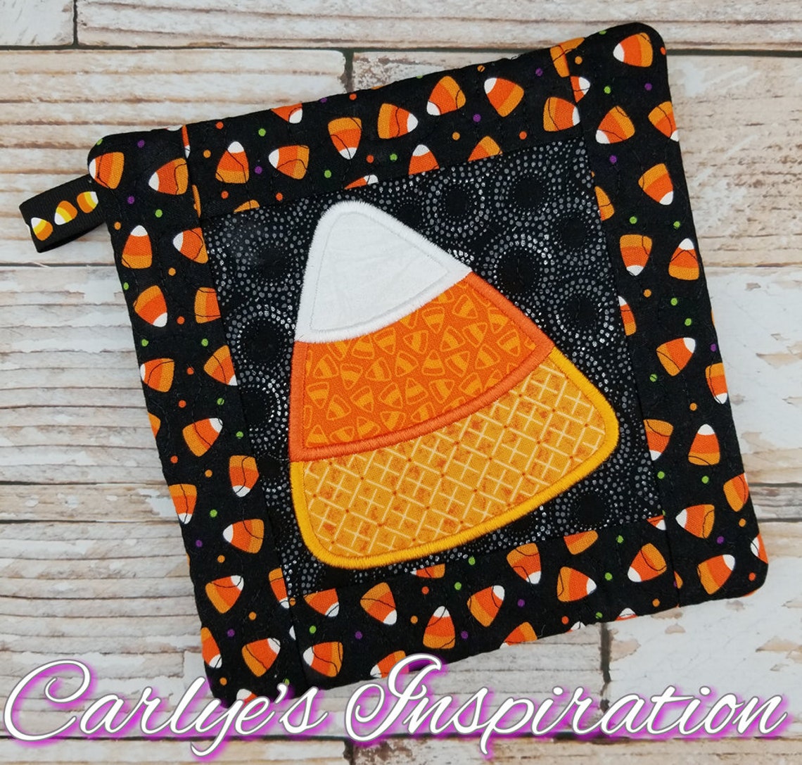 Candy Corn in the Hoop Potholder Design 6x10 AND 8x10 Design - Etsy