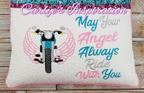 May Your Angel Always Ride With You Bundle Storybook Pillow | Etsy