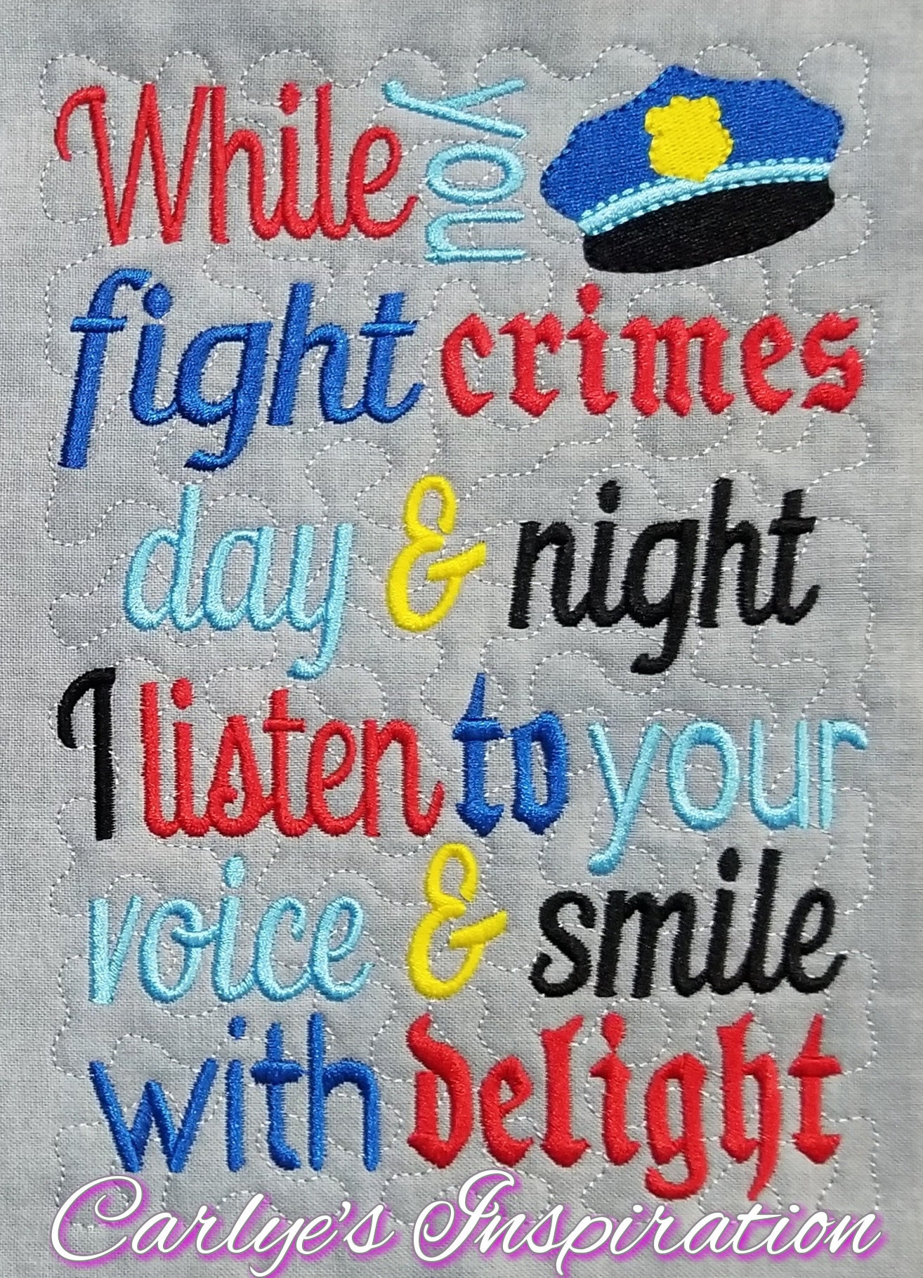 Police Wording Storybook Pillow Design - 5x7 Design - WORDING ONLY ...