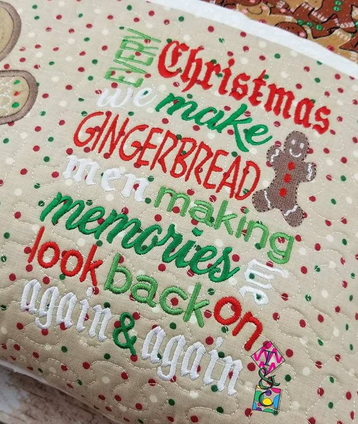Gingerbread Man Wording Storybook Pillow Design 5x7 Design - Etsy