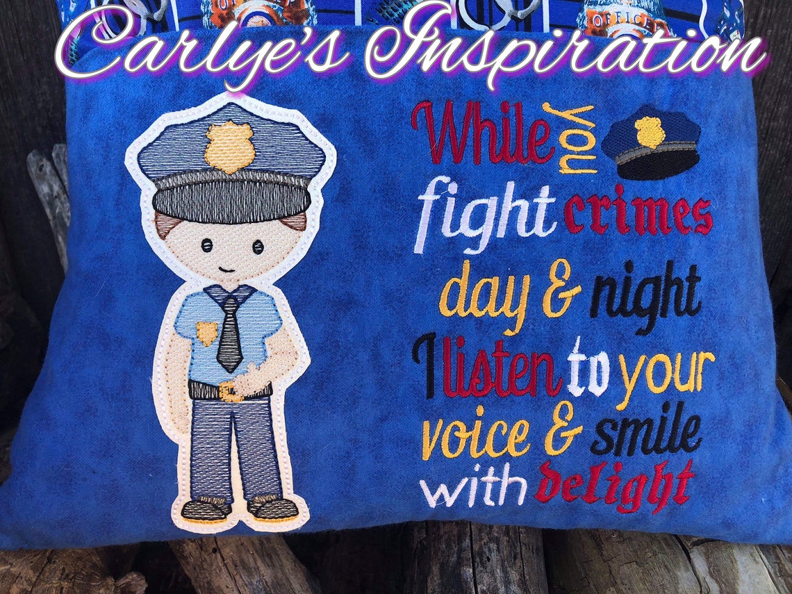 Police Wording Storybook Pillow Design - 5x7 Design - WORDING ONLY ...