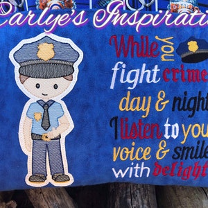 Police Wording Storybook Pillow Design - 5x7 Design - WORDING ONLY ...