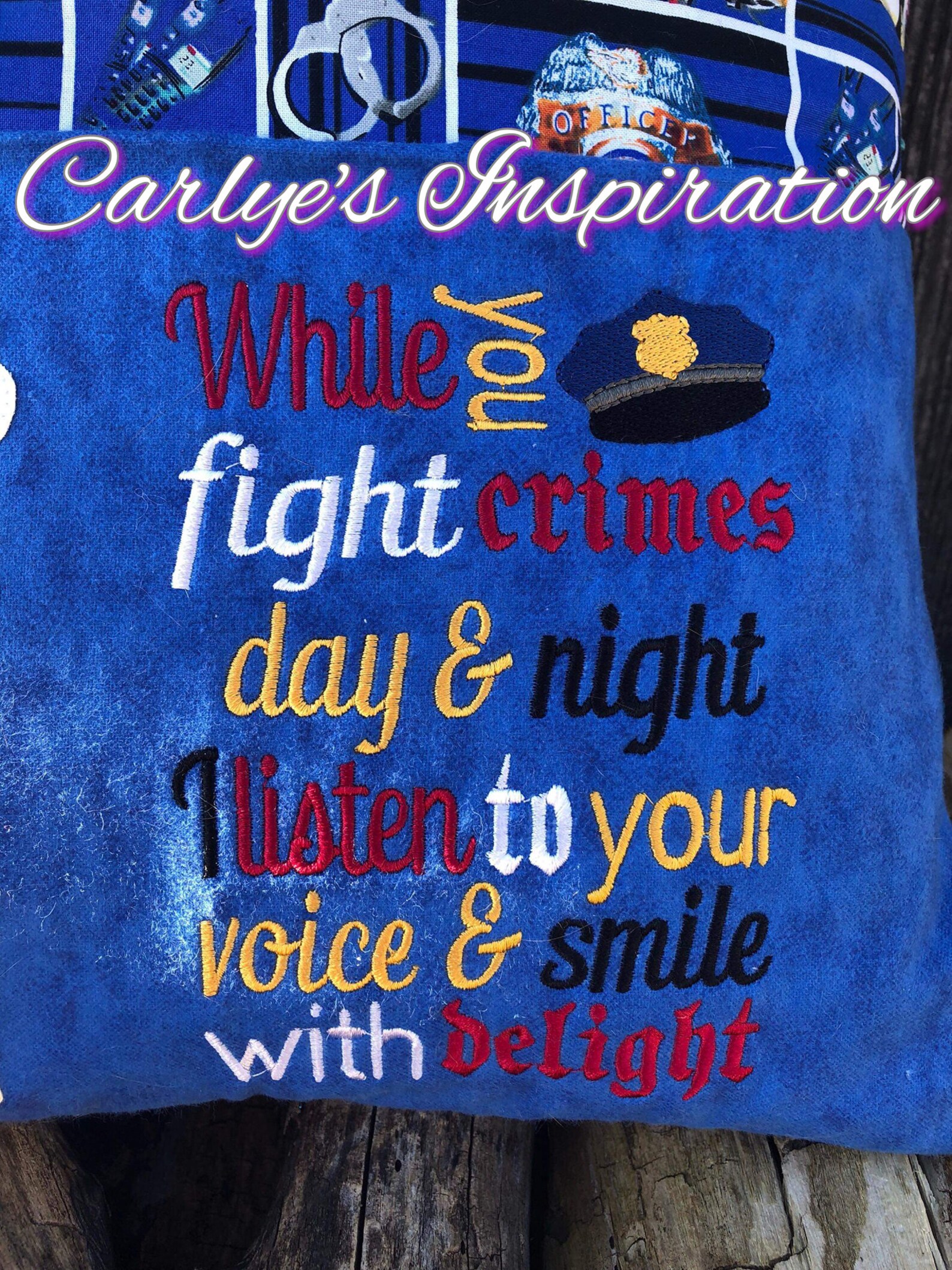 Police Wording Storybook Pillow Design 5x7 Design WORDING | Etsy