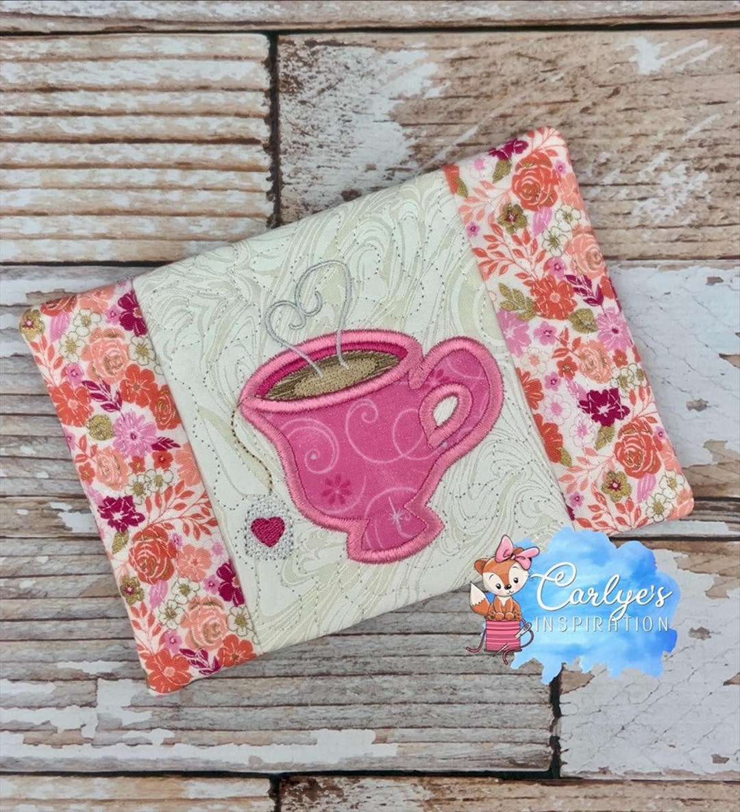 Tea Cup With Tag COMPLETELY in the Hoop Mug Rug Design - 5x7 & 6x10 ...