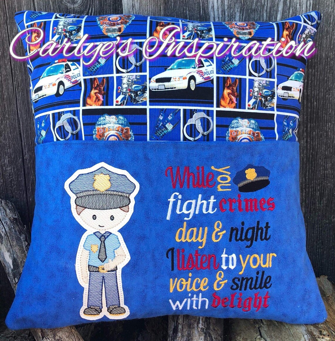 Police Wording Storybook Pillow Design - 5x7 Design - WORDING ONLY ...