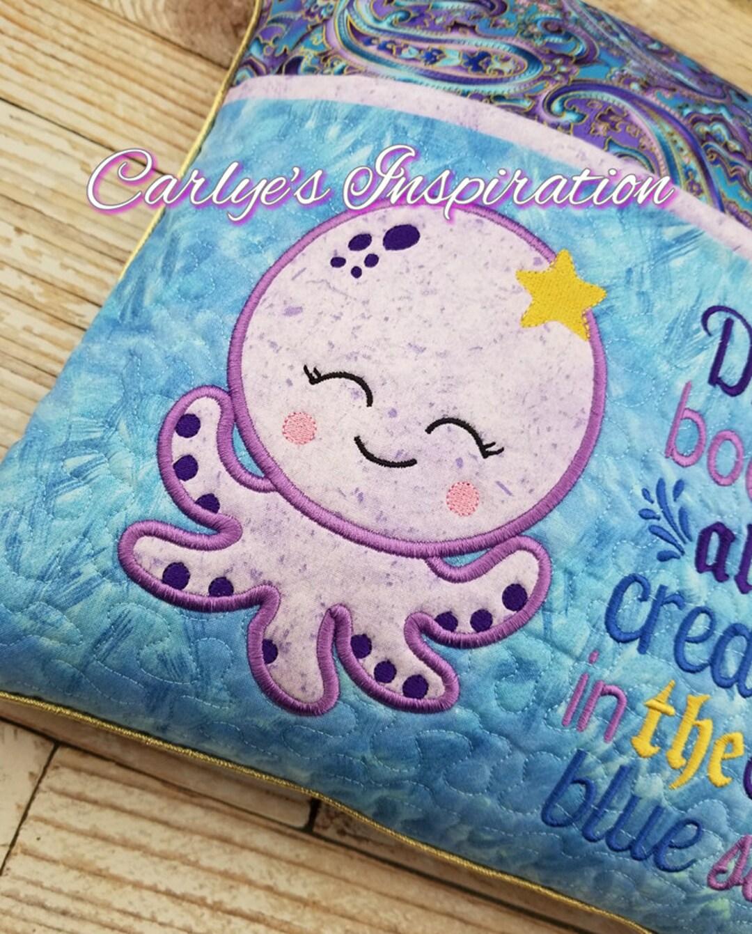 Girl Octopus Applique Design - 5x7 Design - Embroidery - Applique ...