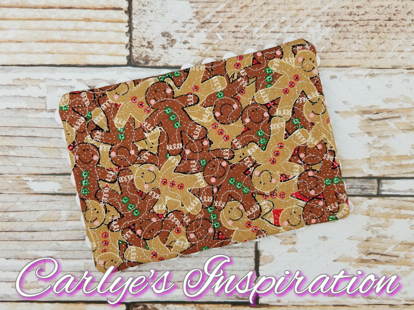 Gingerbread Man in the Hoop Mug Rug Design 5x7 Design - Etsy