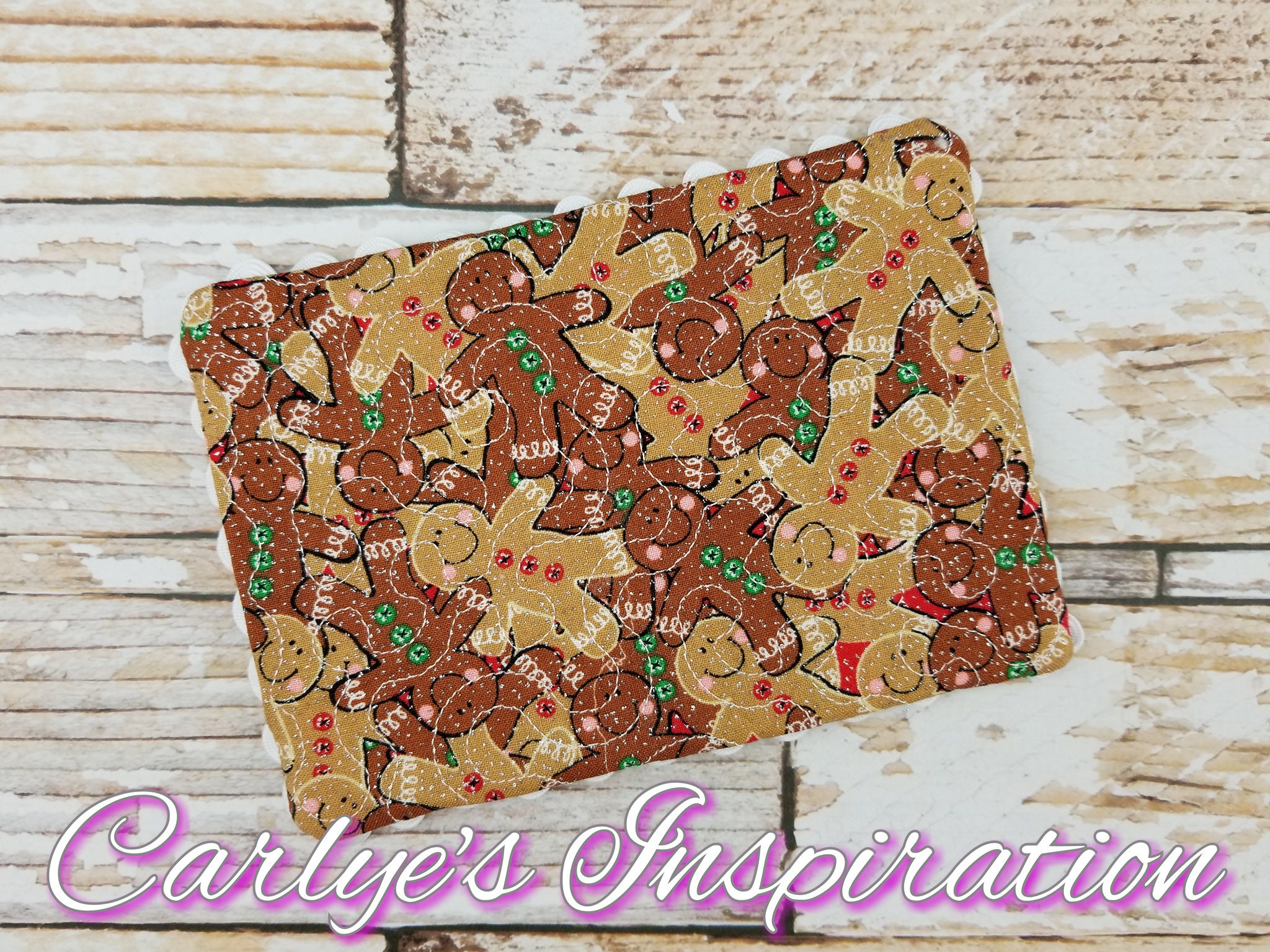 Gingerbread Man in the Hoop Mug Rug Design 5x7 Design - Etsy