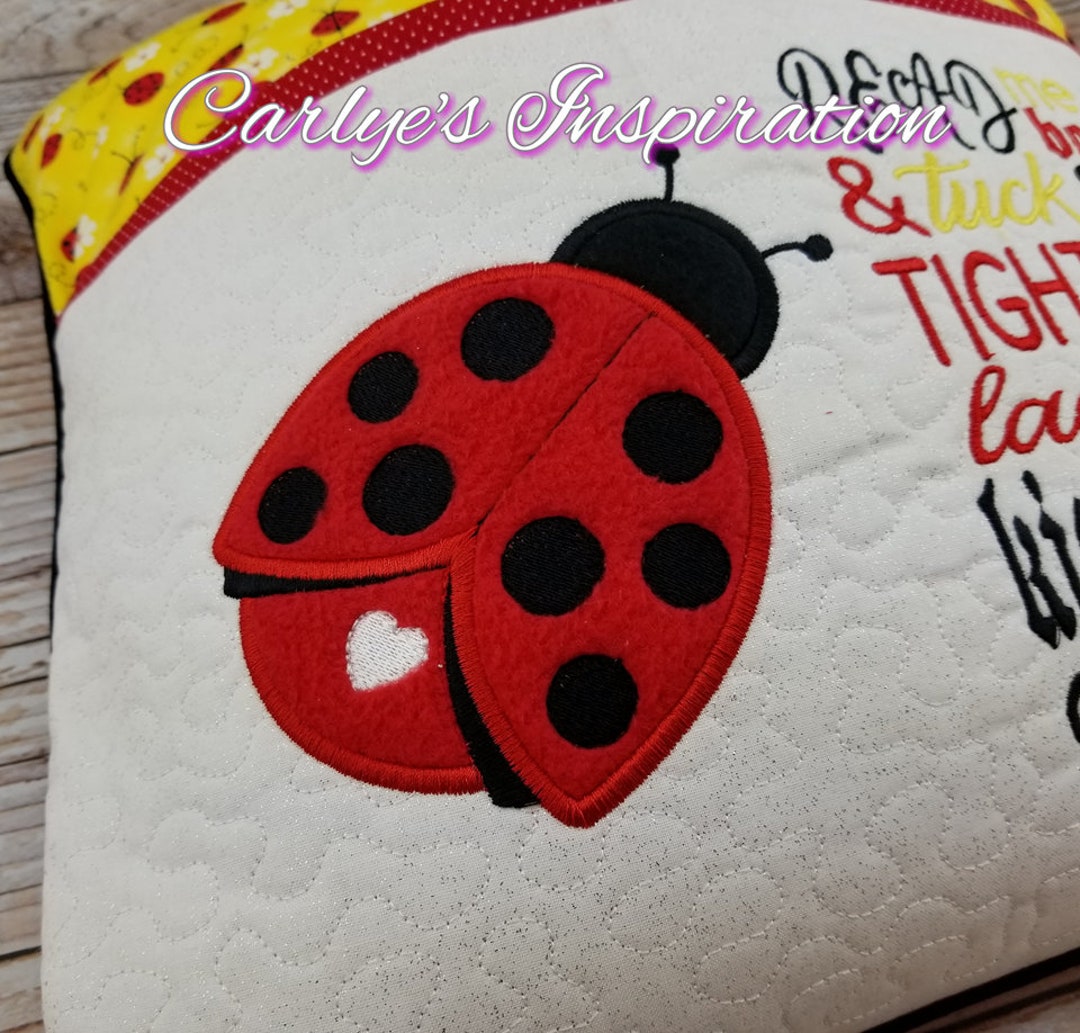 Ladybug Applique Design - 5x7 Design - Ladybug - Girl - Embroidery ...
