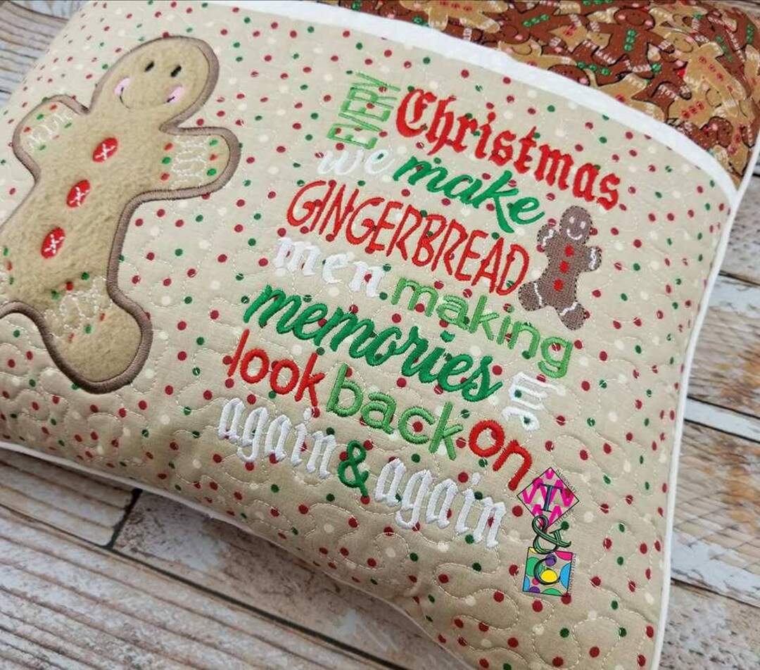 Gingerbread Man Wording Storybook Pillow Design - 5x7 Design - WORDING ...
