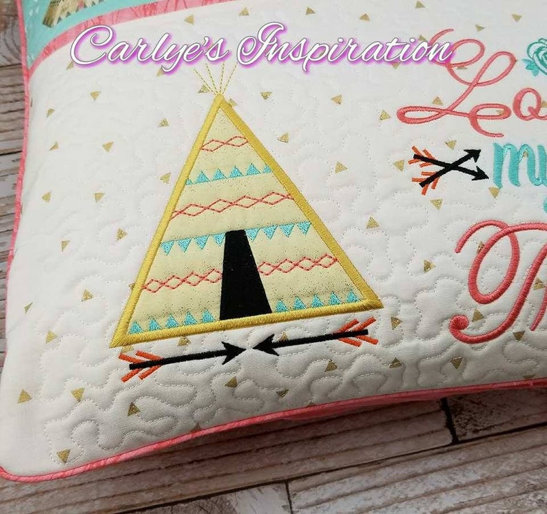 Teepee Applique Design - 5x7 Design - Teepee - Embroidery - Applique ...