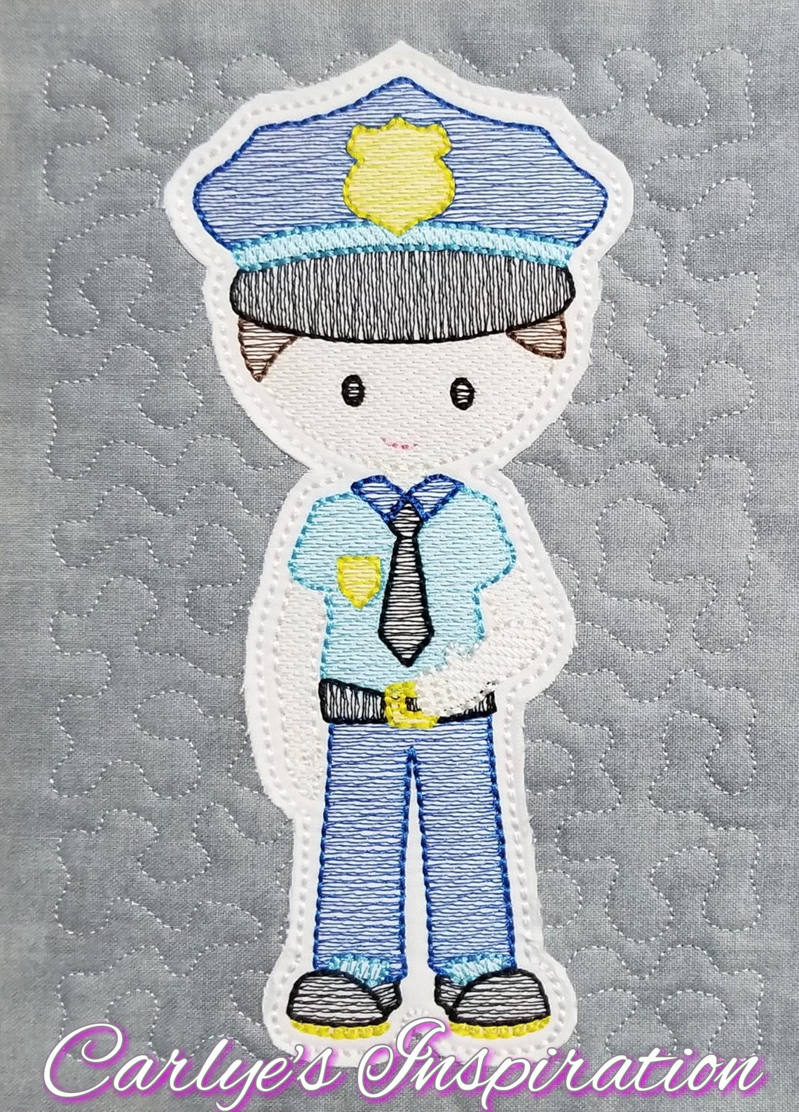 Police Light Fill Applique Design 5x7 Design Embroidery - Etsy