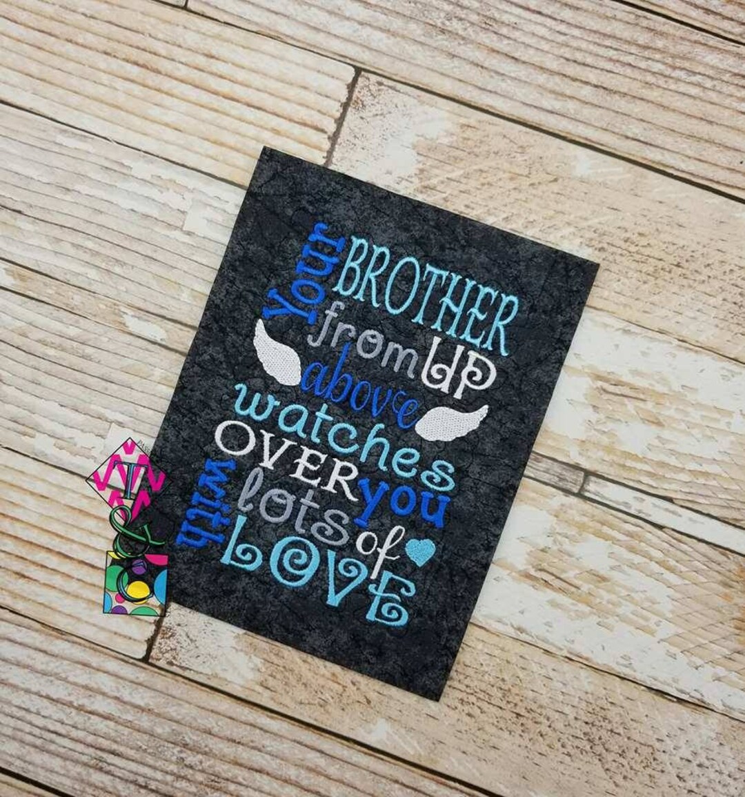 Angel Brother Storybook Pillow Design - 5x7 - WORDING ONLY - Pocket ...