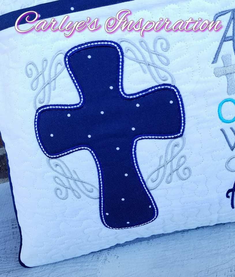 Cross Applique Design - 5x7 Design - Cross - Embroidery - Applique ...