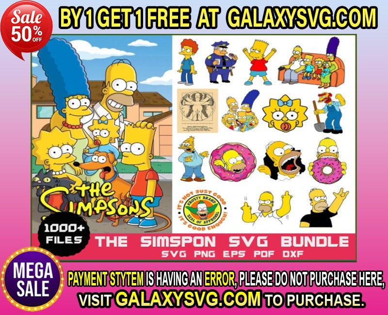 1000 Simpsons Mega Svg Bundle Simpsons Svg Bart Simpsons - Etsy