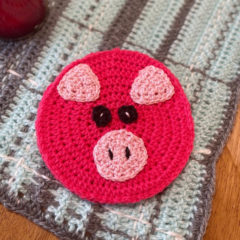Crochet Pig Coasters - Etsy