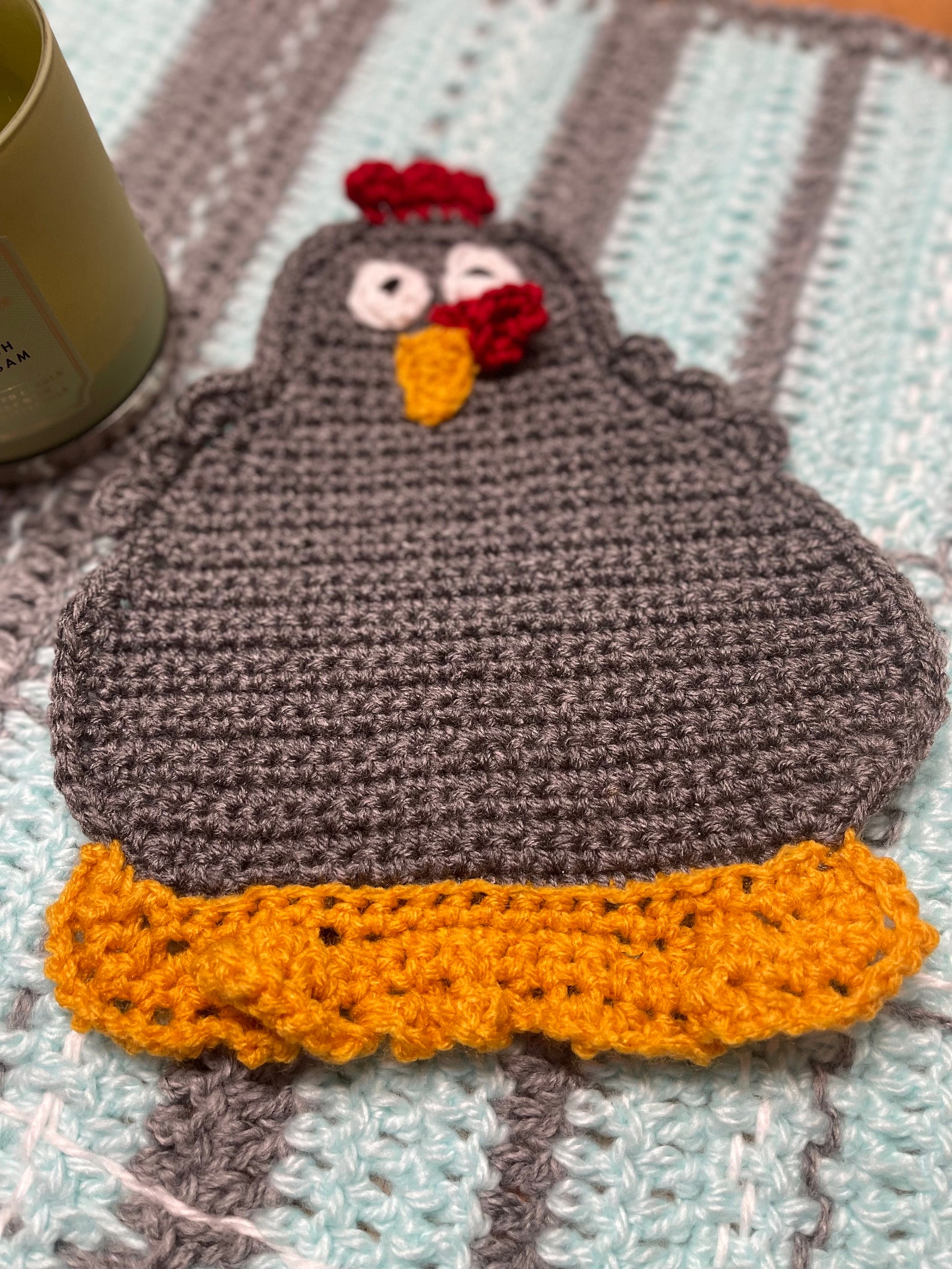 Crochet Chicken Hot Pad for the Kitchen - Etsy