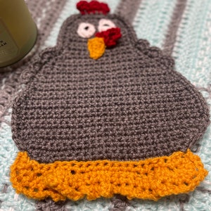 Crochet Chicken Hot Pad for the Kitchen - Etsy