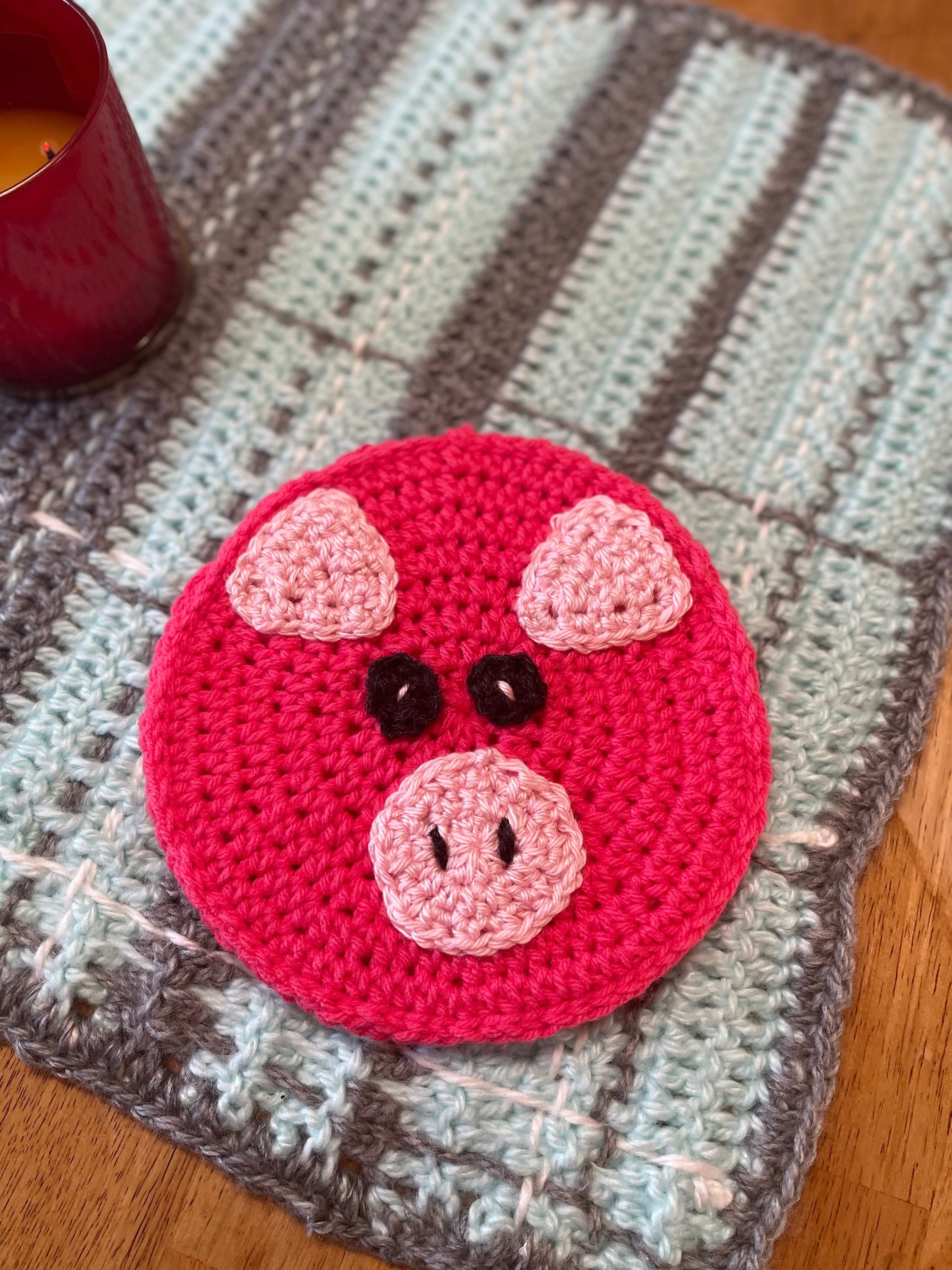 Crochet Pig Potholder, Easy Crochet Pattern - Etsy