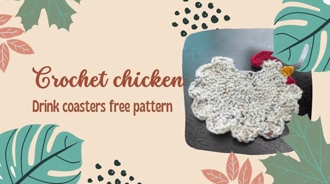 Crochet Chicken Coaster PDF Pattern - Etsy