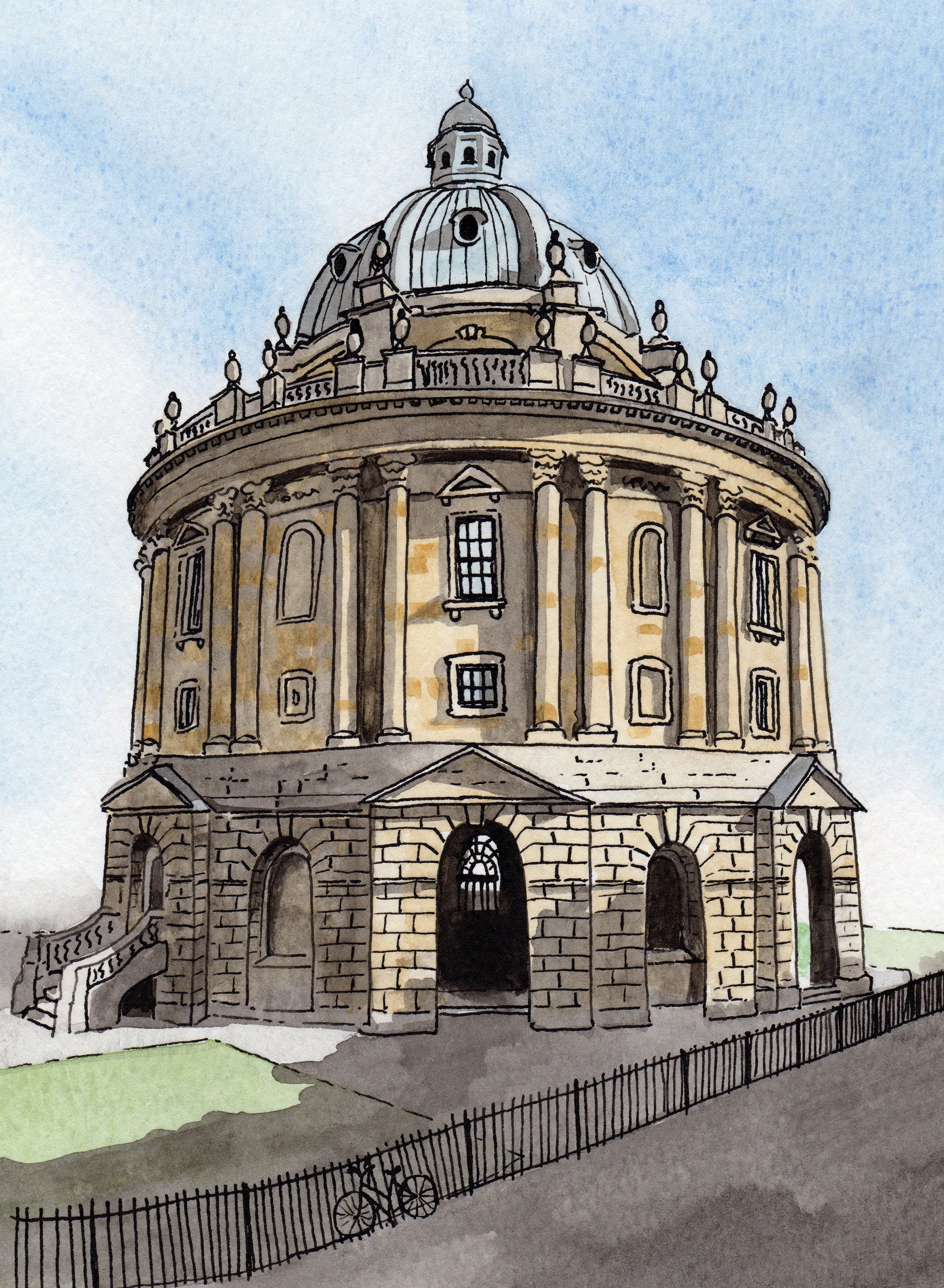 Radcliffe Camera, Bodleian Library, Oxford Print, Mounted Print, Pen ...