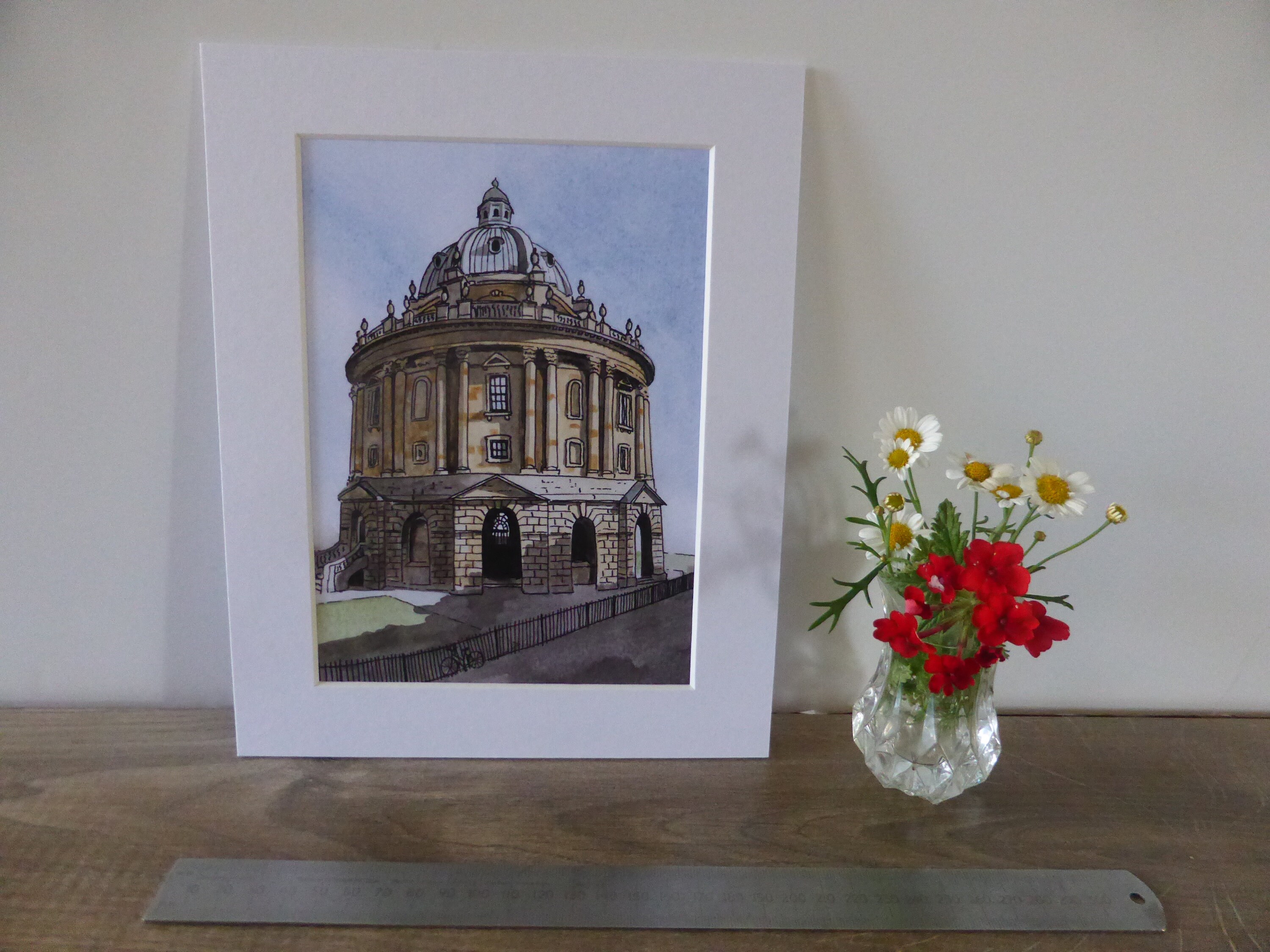 Radcliffe Camera, Bodleian Library, Oxford Print, Mounted Print, Pen ...