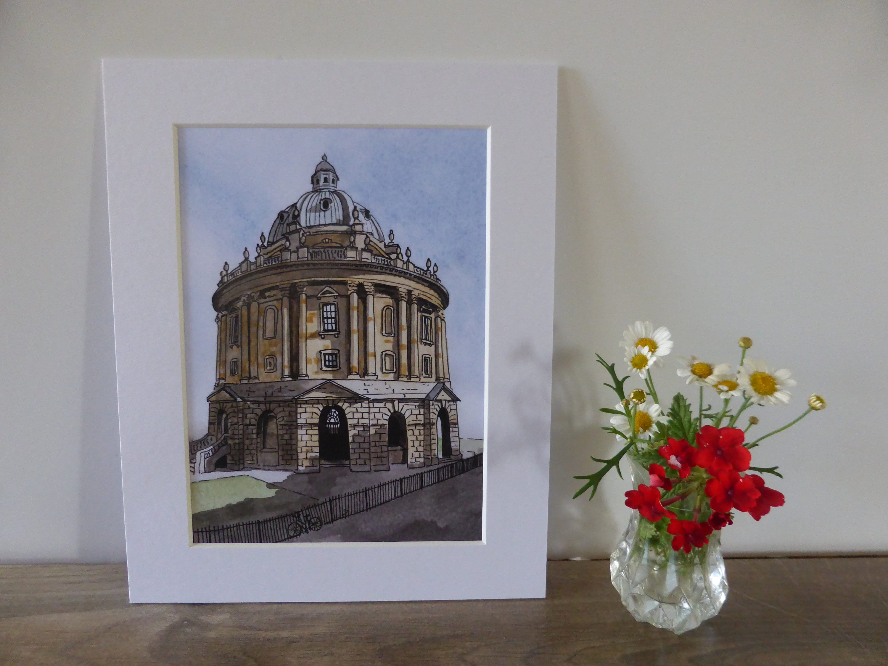 Radcliffe Camera, Bodleian Library, Oxford Print, Mounted Print, Pen ...