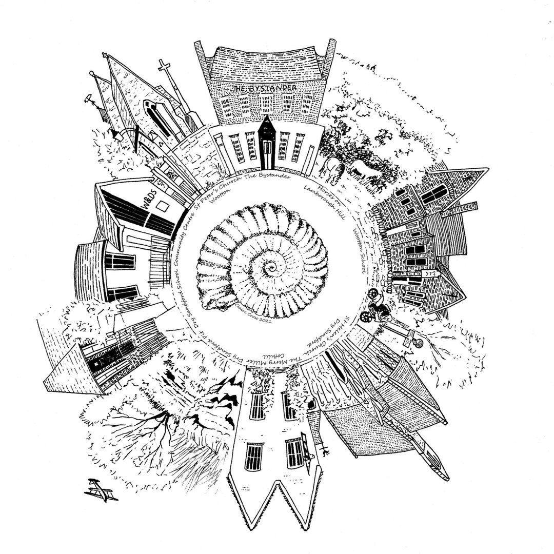 Planet Wootton, Print, Dry Sandford, Cothill, Ammonite, Wootton ...