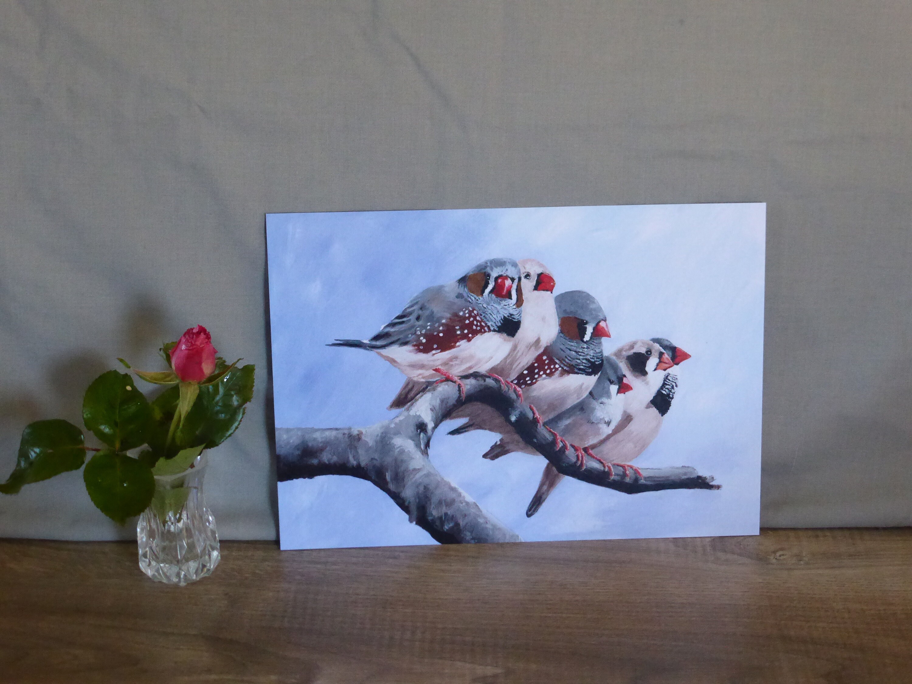 Zebra Finches, Birds of a Feather, Finches, Finch, Acrylic Paint ...
