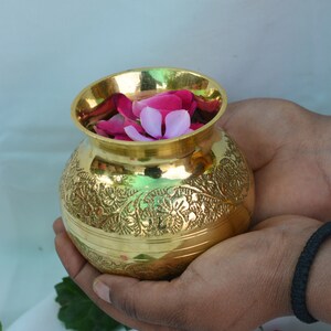 Pure Brass Designer Lota Brass Pooja Lota Kalash Lota Lota Kamandal ...
