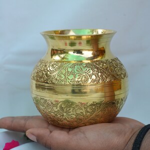 Pure Brass Designer Lota Brass Pooja Lota Kalash Lota Lota Kamandal ...