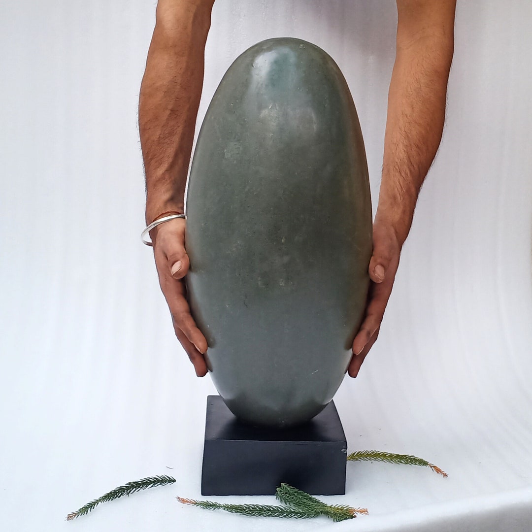17.5inch Original Very Big Egg Shiva Lingam With 6inch Yoni Base Holder ...