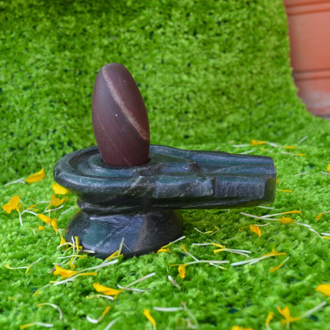2.5 Inch Shiva Lingam, Shiva as Lord, Handmade Shivling Stone With 4 ...