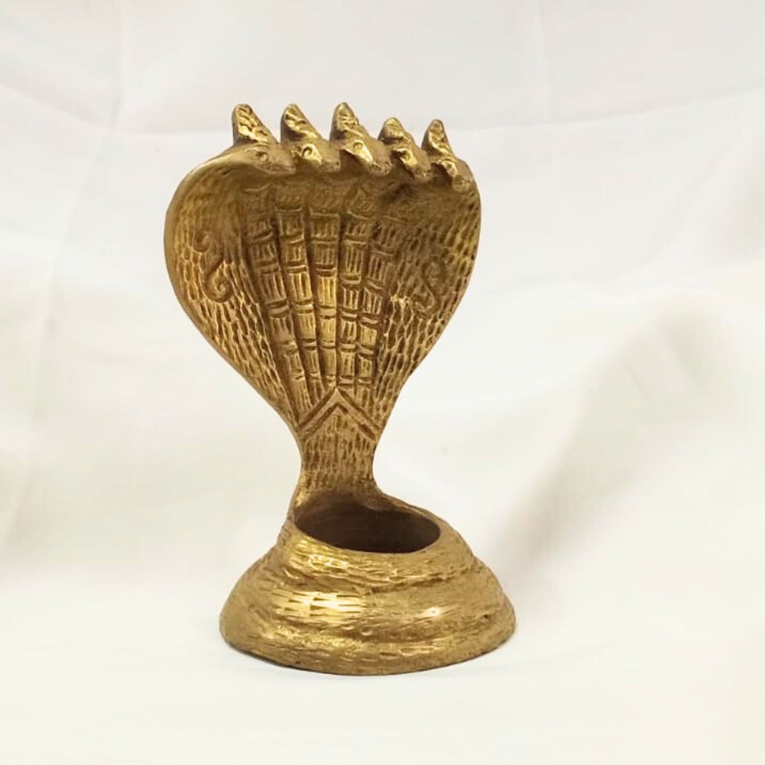 Brass Snake Naag Maharaj Devta for Home Office Temple Mandir Pooja Puja ...