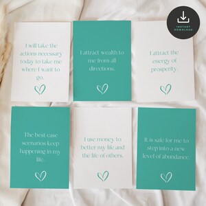 Breakfast at Teal | 50 Printable Affirmation Cards | Positive Quotes ...