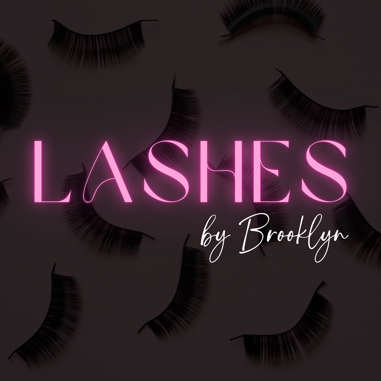 Editable Neon Lash Logo: DIY Canva Pro Beauty Boutique Design - Etsy
