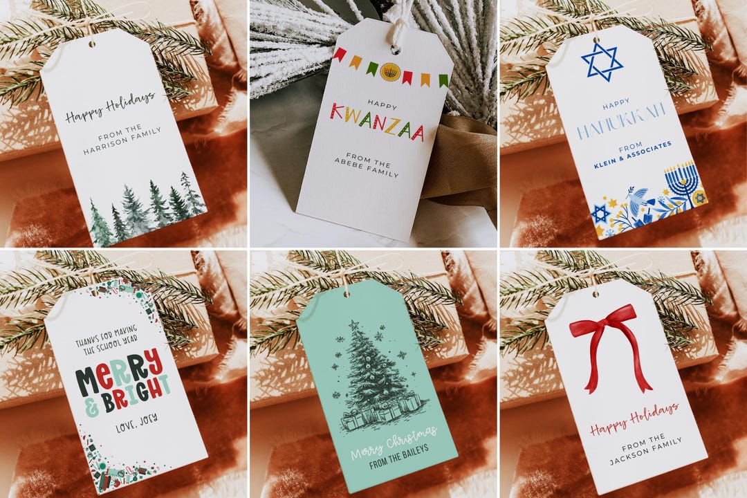 MEGA Holidays Gift Tags Bundle | DIY Christmas Tag | Editable Printable ...