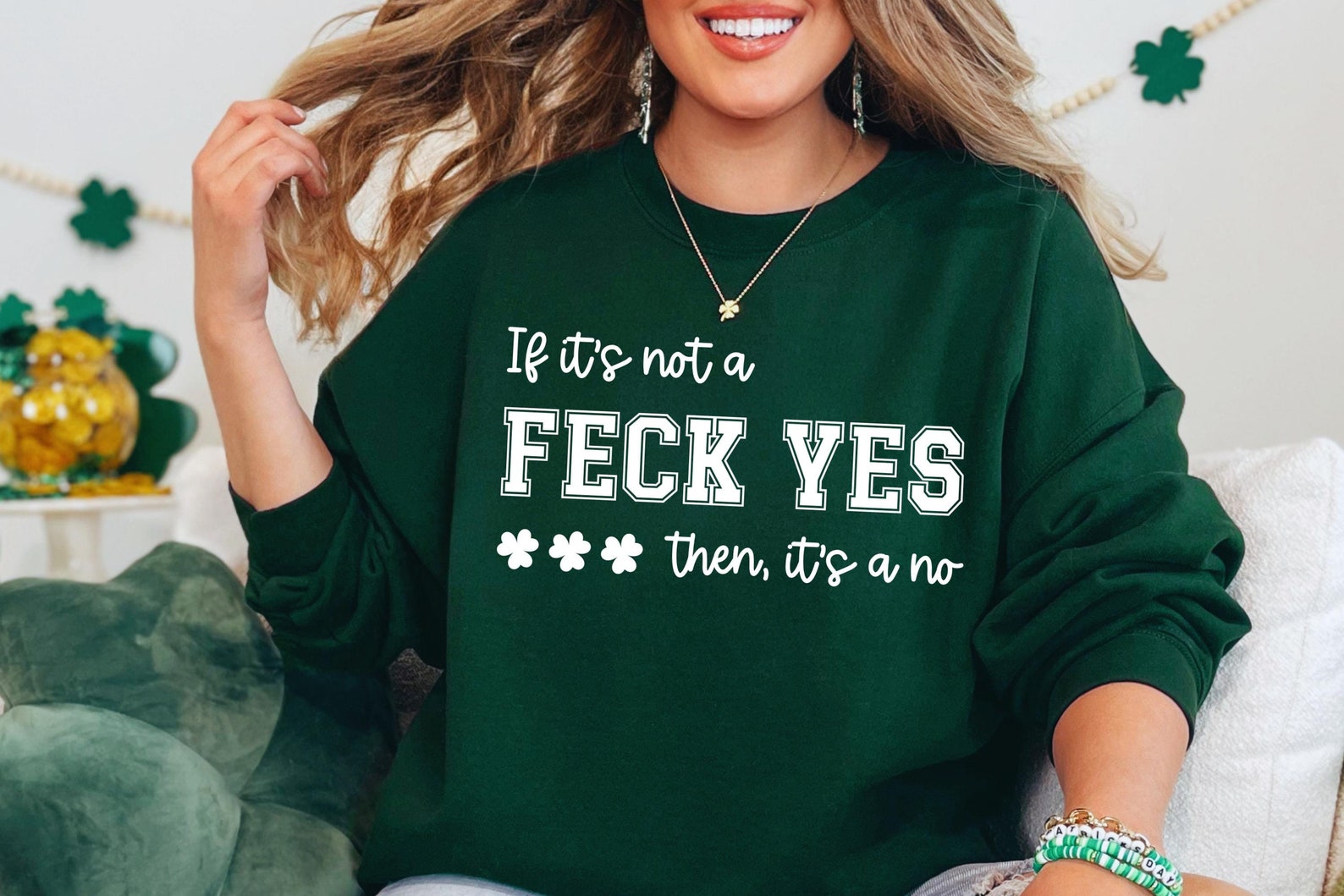 FECK YES Png | St Patrick's Day Png | Motivational Quote | Shamrock ...