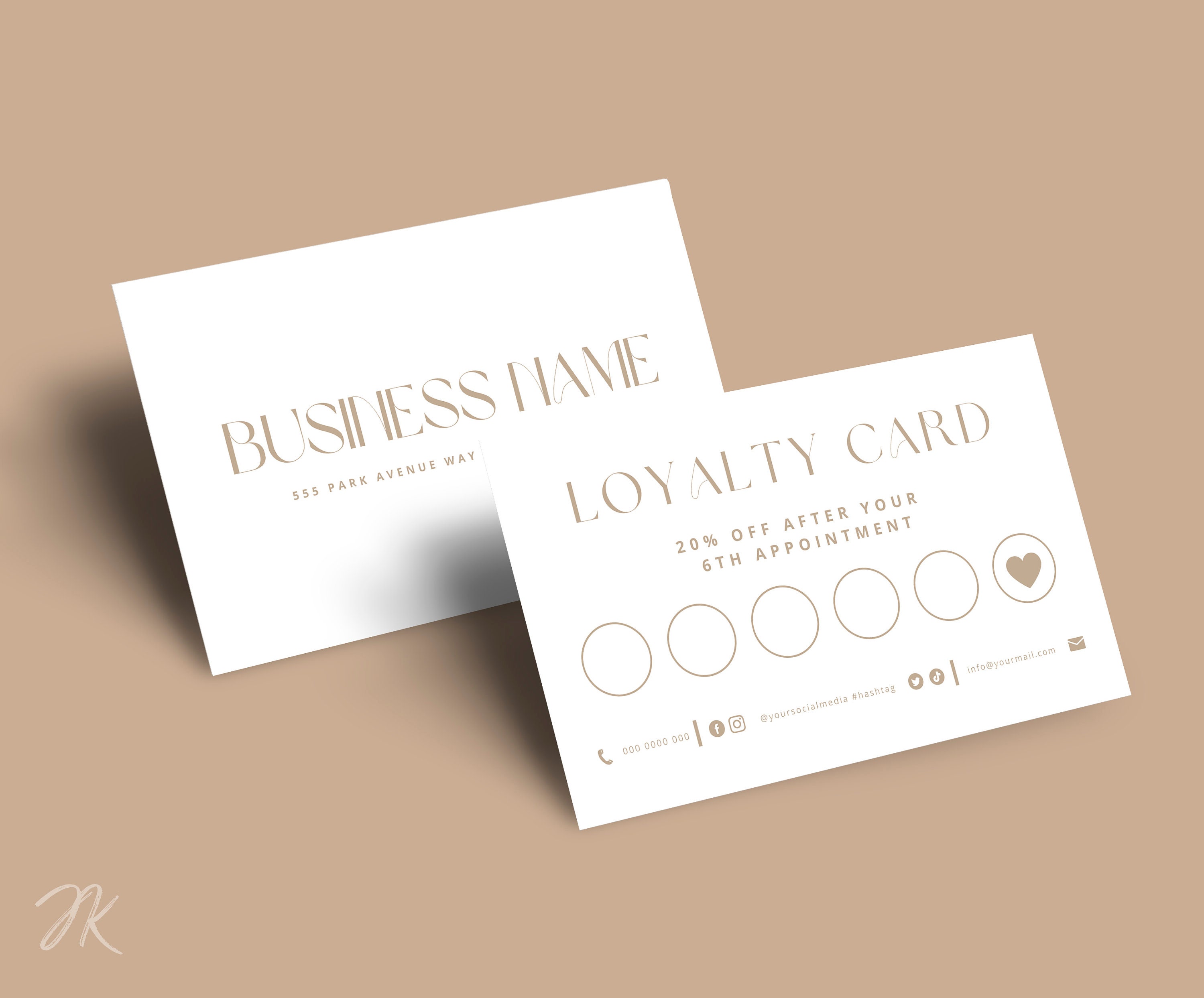 Boho Loyalty Card Bundle: Salon VIP Rewards (canva Pro Editable ...