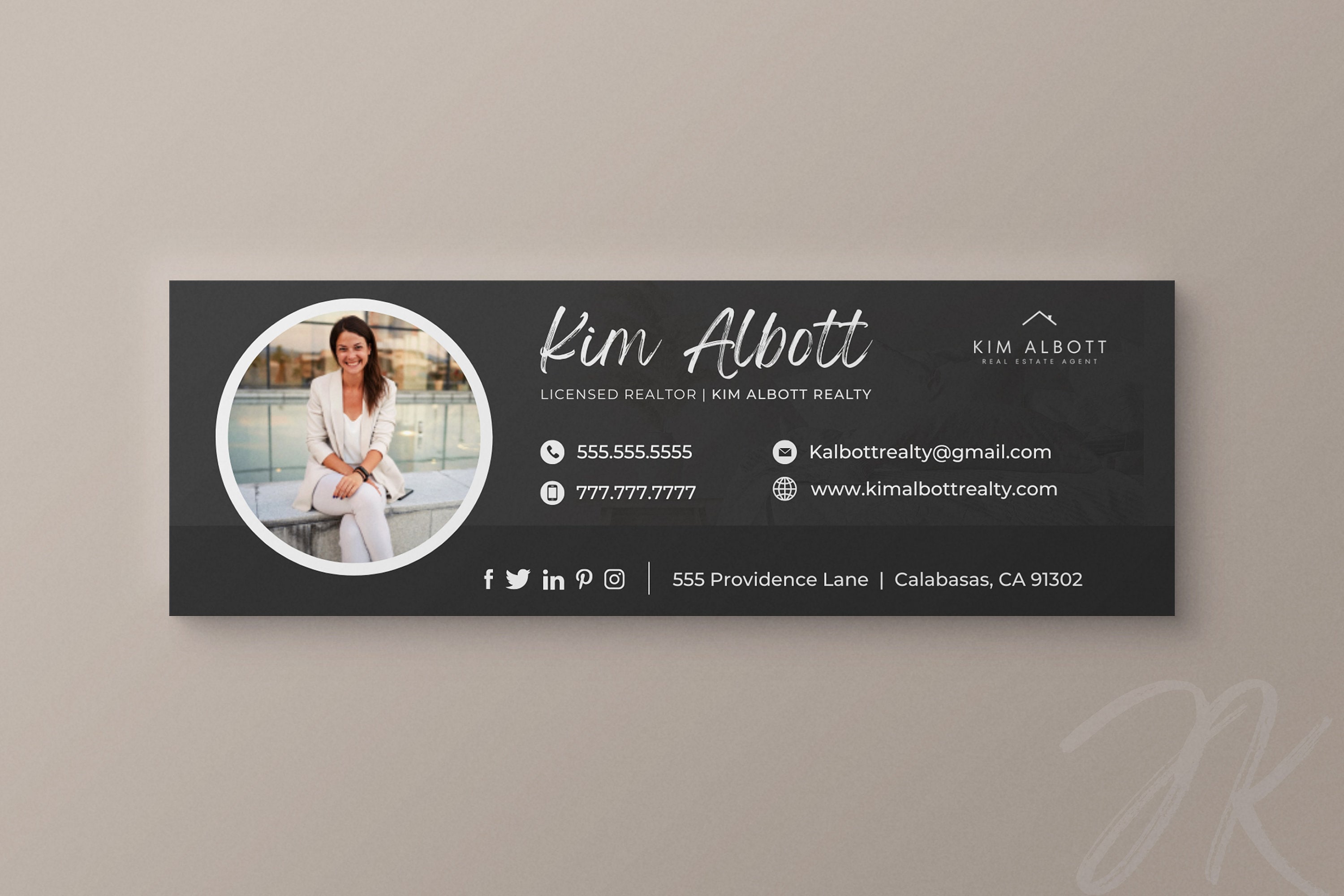 Real Estate Email Signature Template Set: Editable Canva Design - Etsy