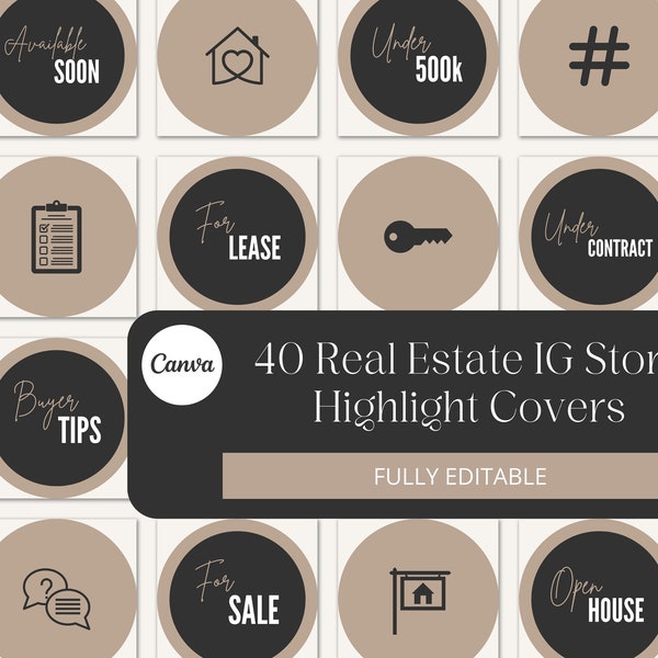 Real Estate Highlight Covers - Etsy