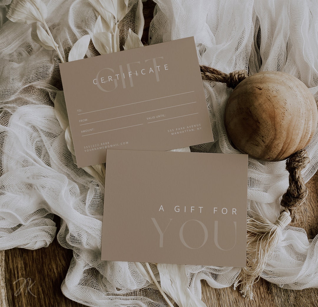 Boho Spa Salon Gift Certificate Template: Editable DIY Voucher (canva ...