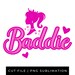 Baddie Barb Silhouette SVG: Shirt Design Clipart (commercial Use) - Etsy