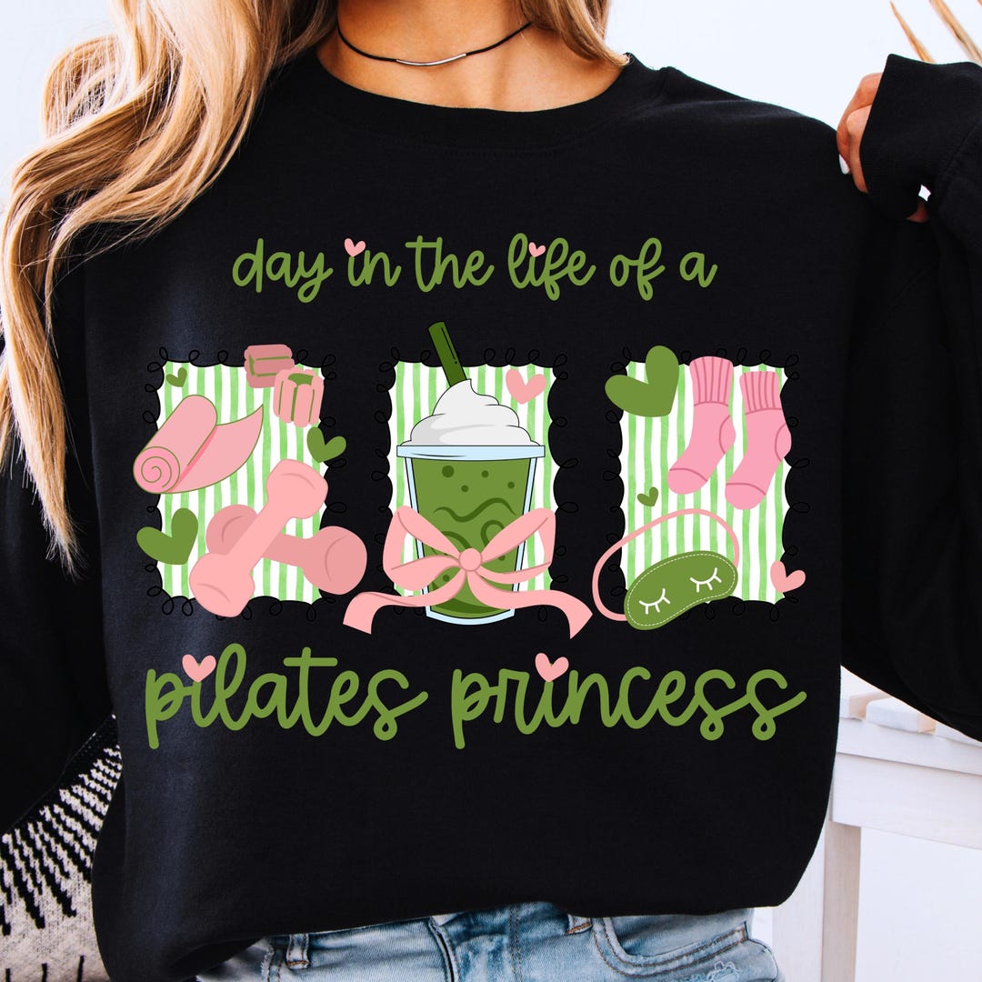 Pilates Princess PNG: Preppy Fitness Girl Clipart (digital Download ...