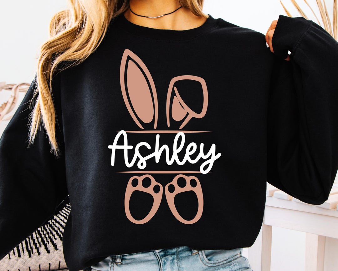 ASHLEY Gift | Easter Bunny Name SVG PNG | Easter Bunny Name Monogram ...