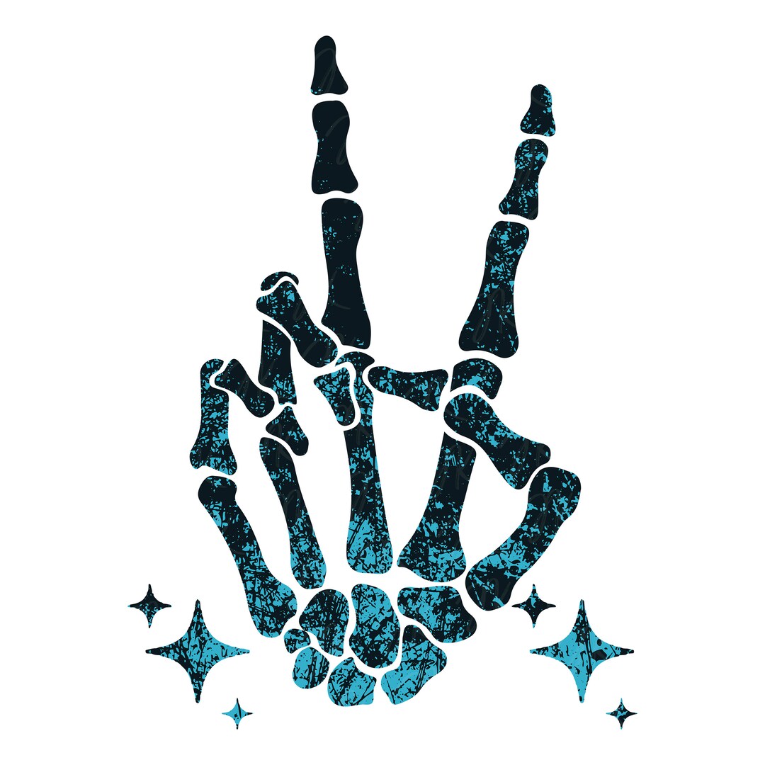 Skeleton PNG | Grunge Distressed Blue Sublimation Design | Trendy PNG ...